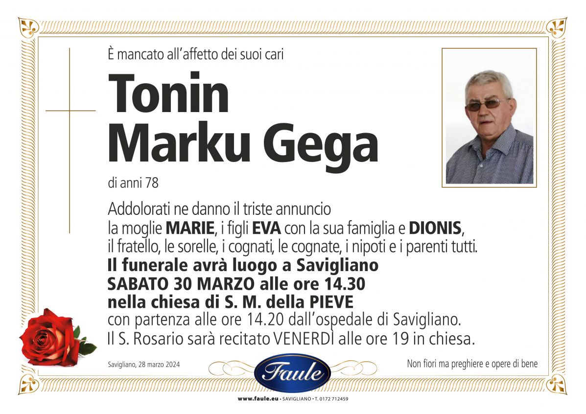 Onoranze Funebri Faule - Lutti