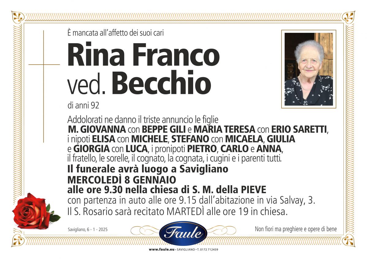 Onoranze Funebri Faule - Lutti